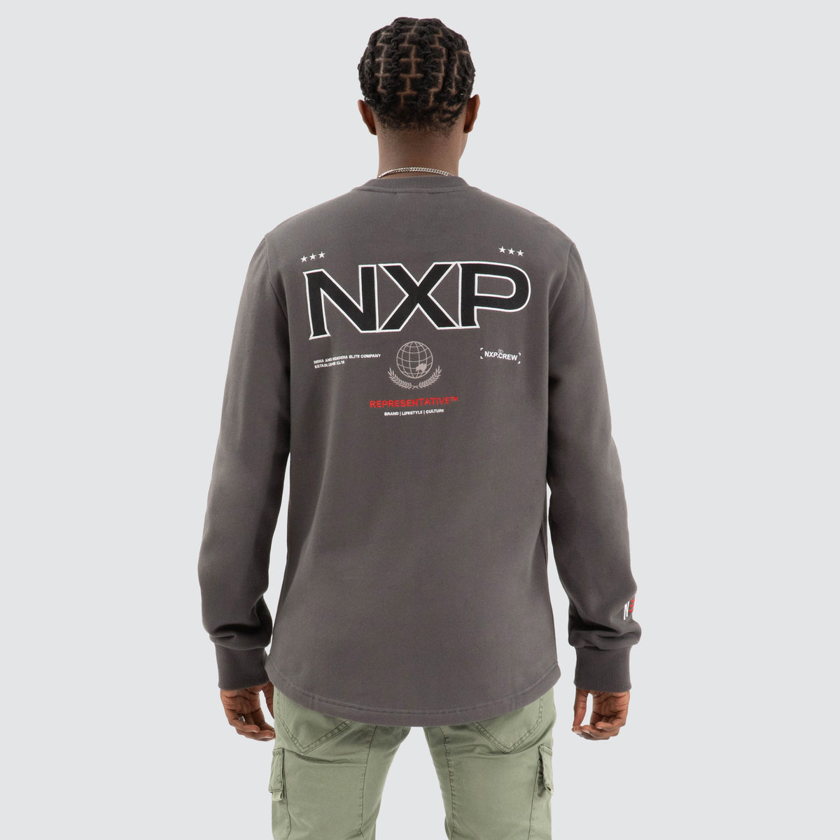 Thunder Dual Curved Sweater Asphalt Grey | NXP
