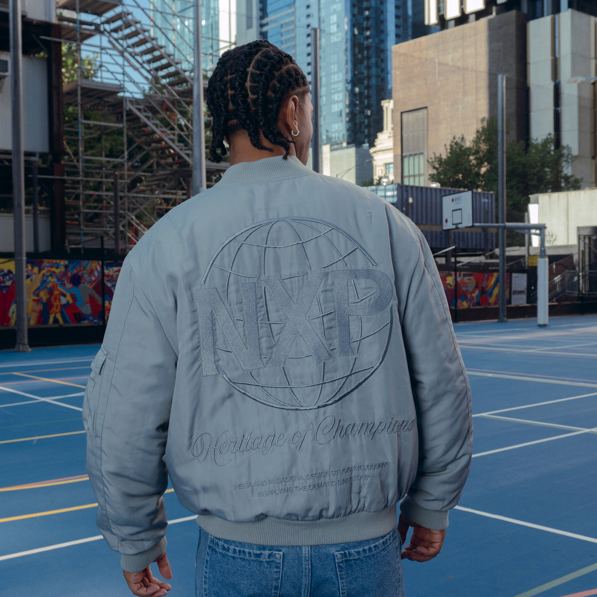Spare Bomber Jacket in Grey | NXP