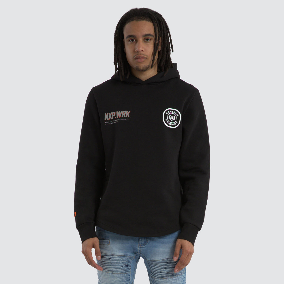 NXP.WRK x Carlton Draught Blueprint Work Hoodie in Jet Black | NXP