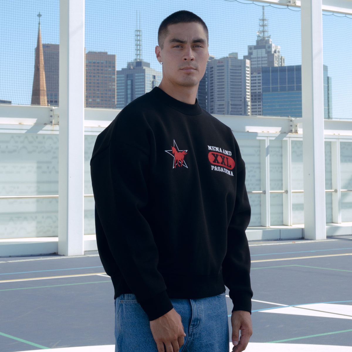 Knight Box Fit Sweater Jet black | NXP
