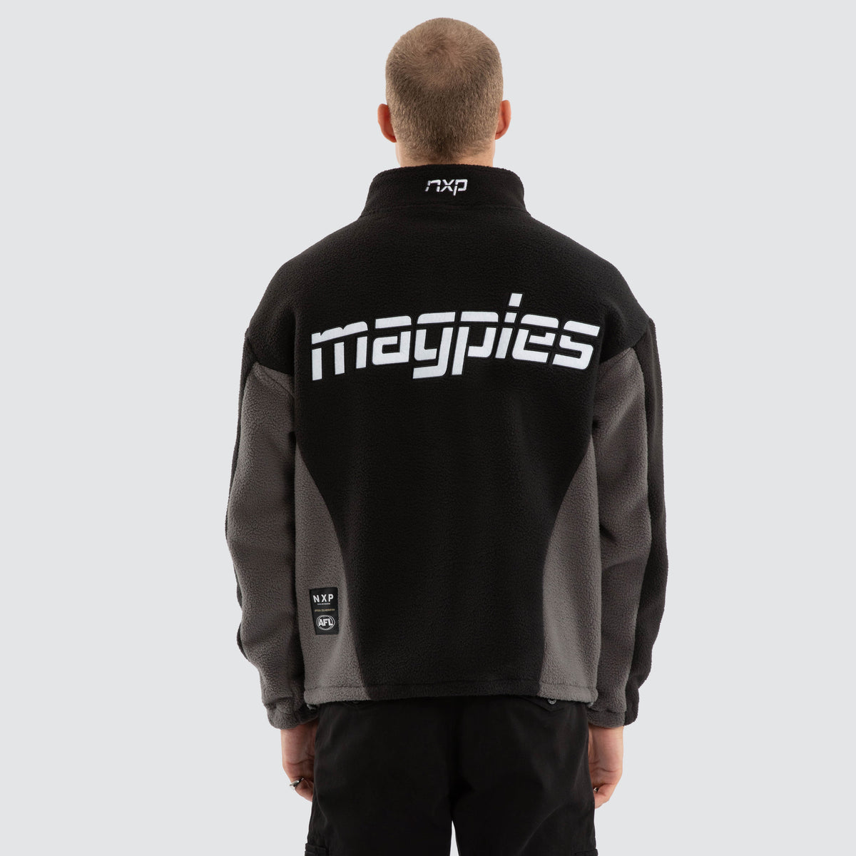 Collingwood Magpies AFL Defence Pullover Black & Grey | NXP