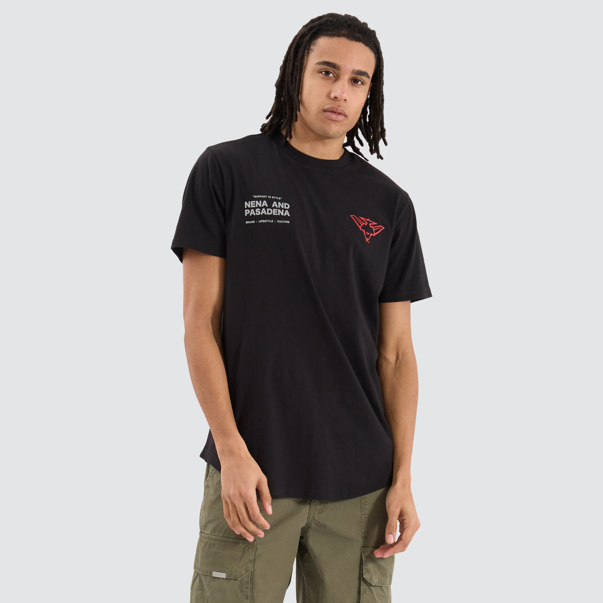 Essendon Bombers NXP x AFL Dual Curved Tee in Jet Black | NXP