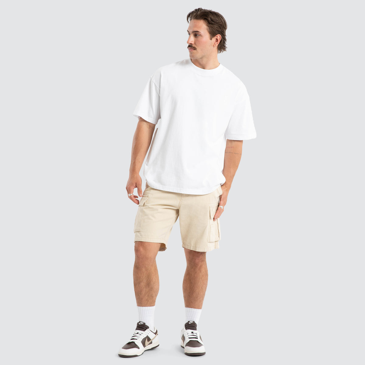 Colby Cargo Shorts in Bone Neutral | NXP