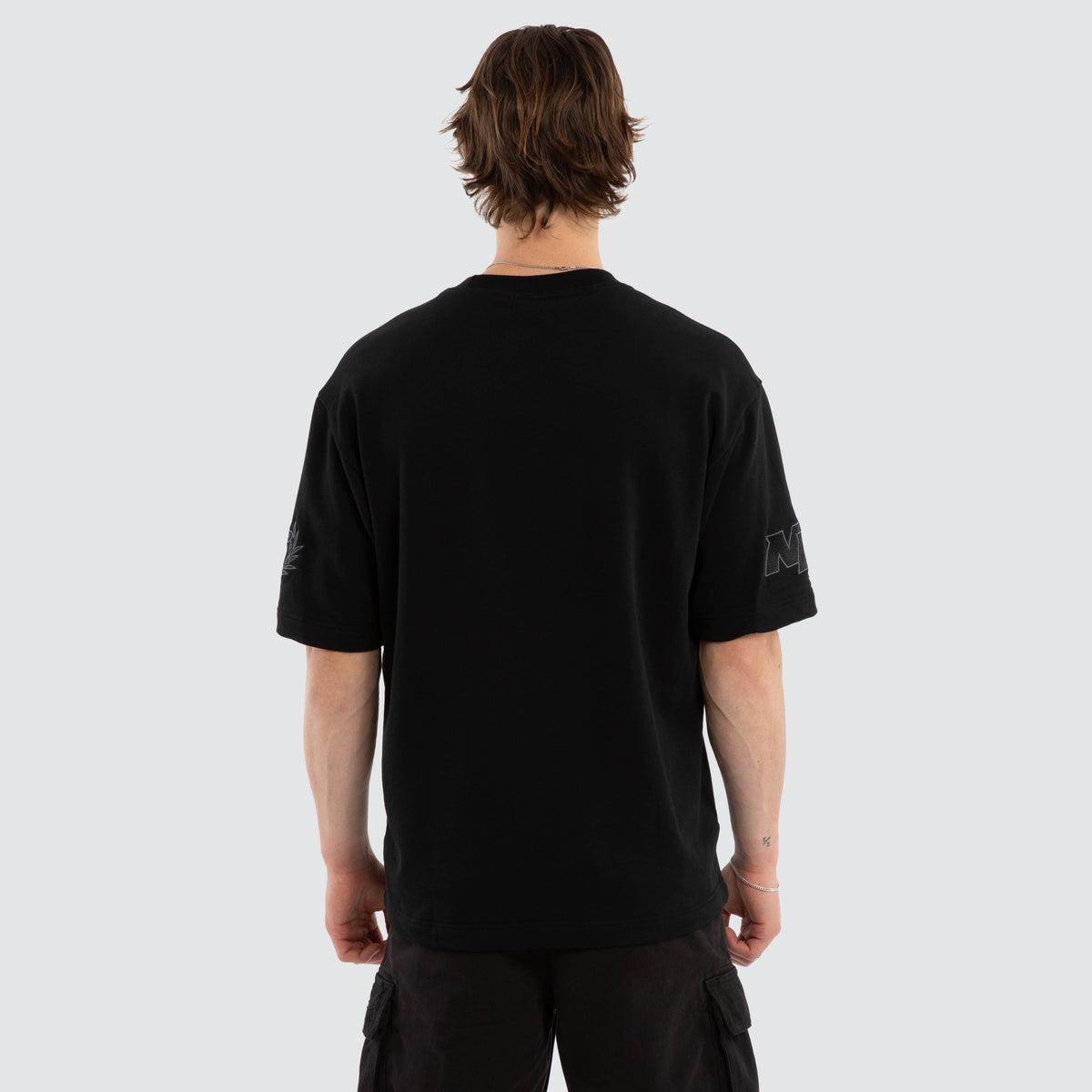 Bounty Cotton Loopback Oversized Tee Jet Black | NXP