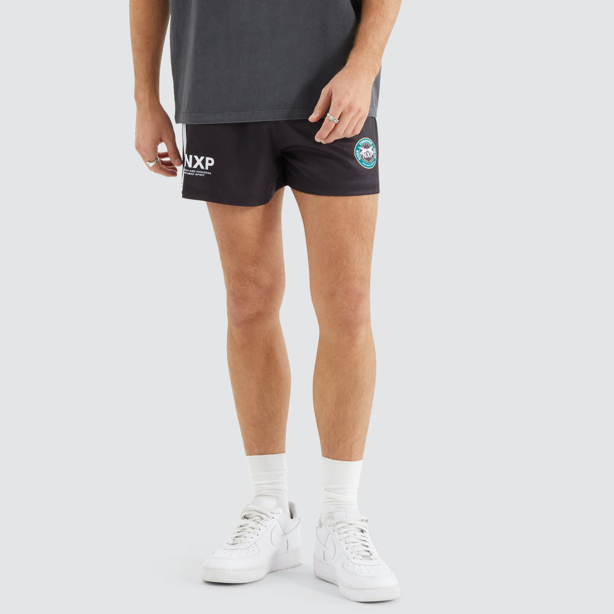 Trophy Football Short in Jet Black | NXP