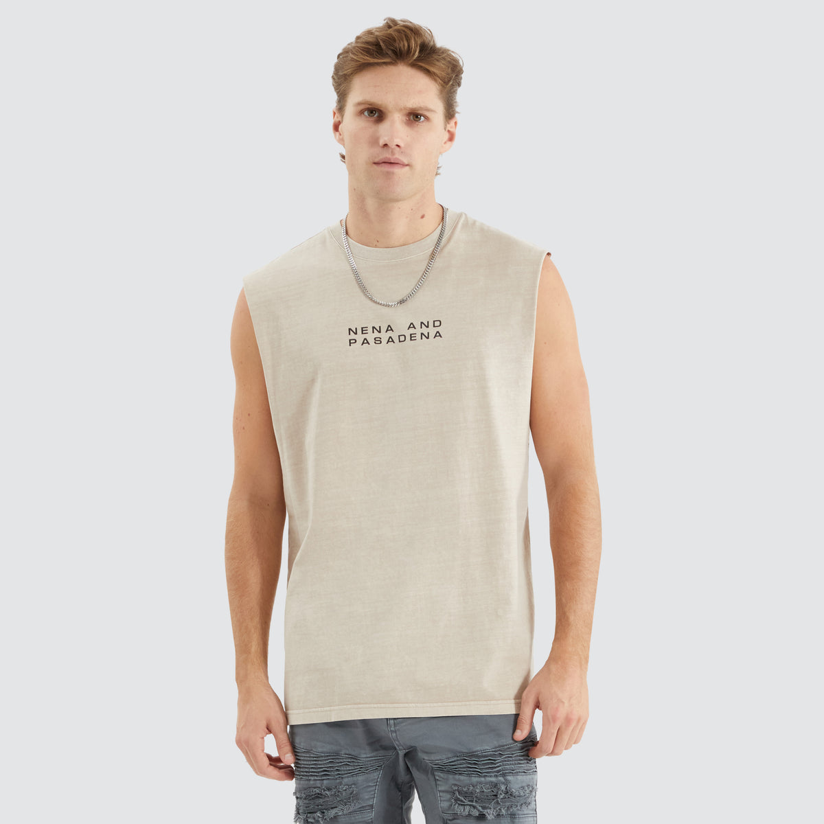 Caution Scoop Back Muscle in Pigment Silver Grey | NXP