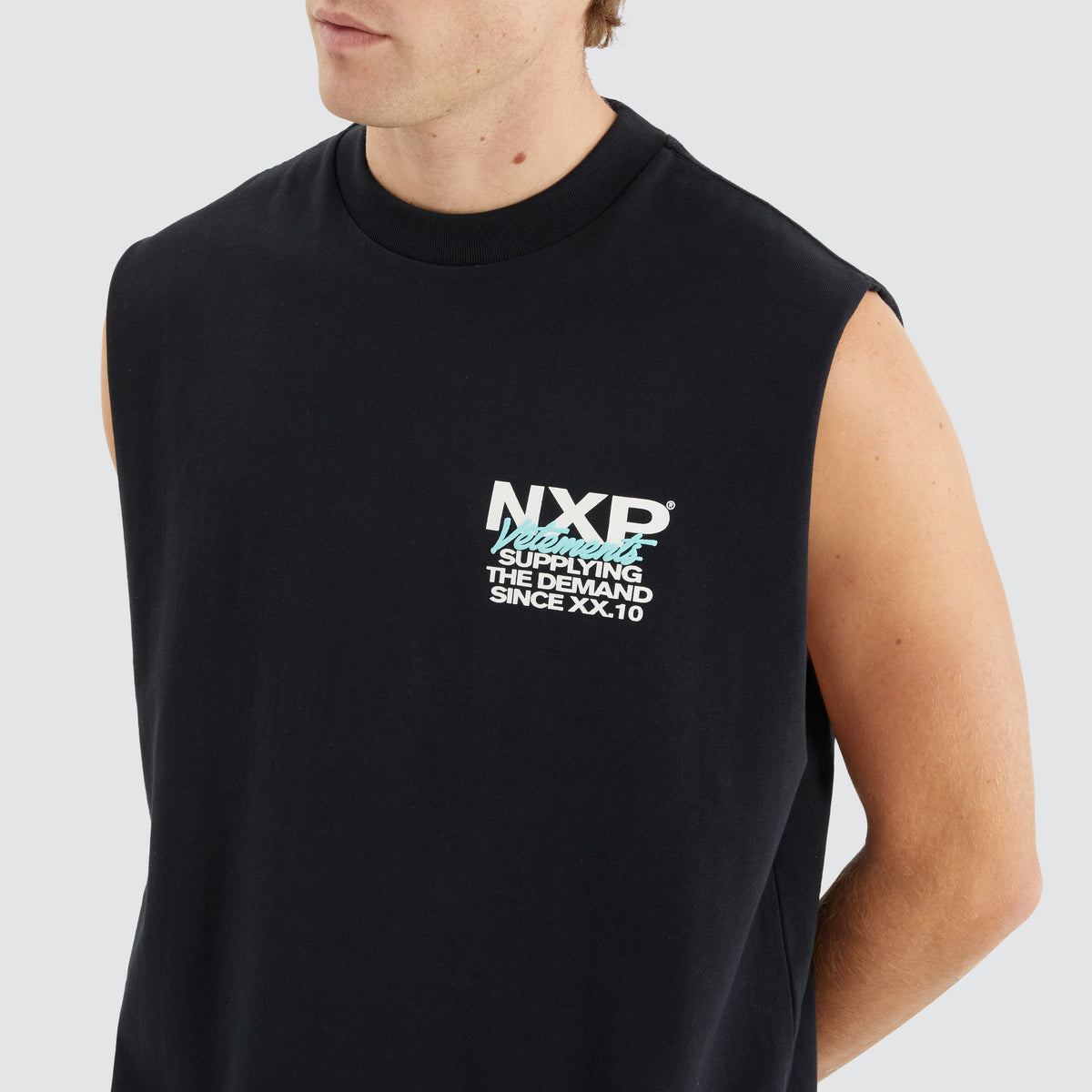 Fixture Street Muscle Tee in Anthracite Black | NXP