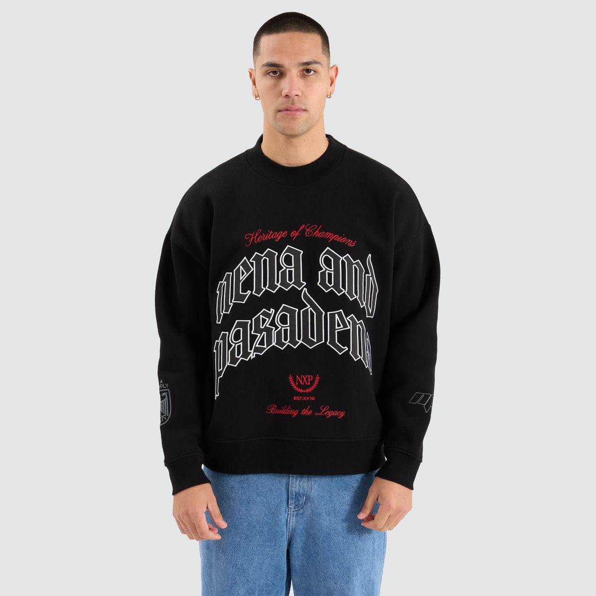 Buyout Box Fit Sweater in Jet Black | NXP