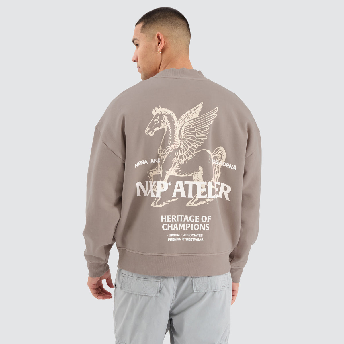 Heritage Box Fit Sweater in Pigment Etherea | NXP