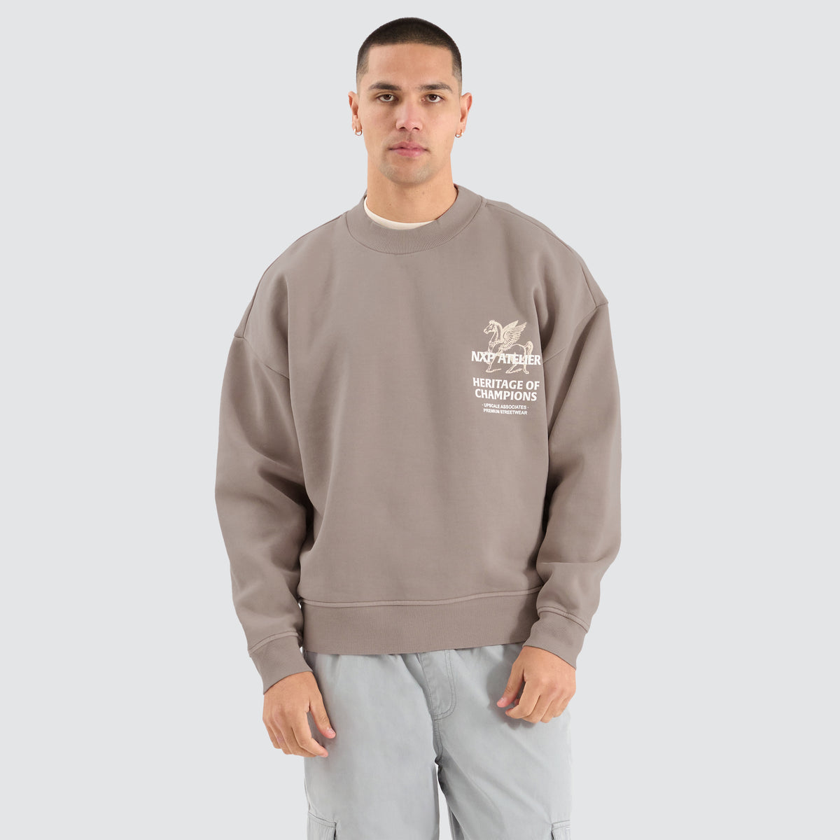 Heritage Box Fit Sweater in Pigment Etherea | NXP