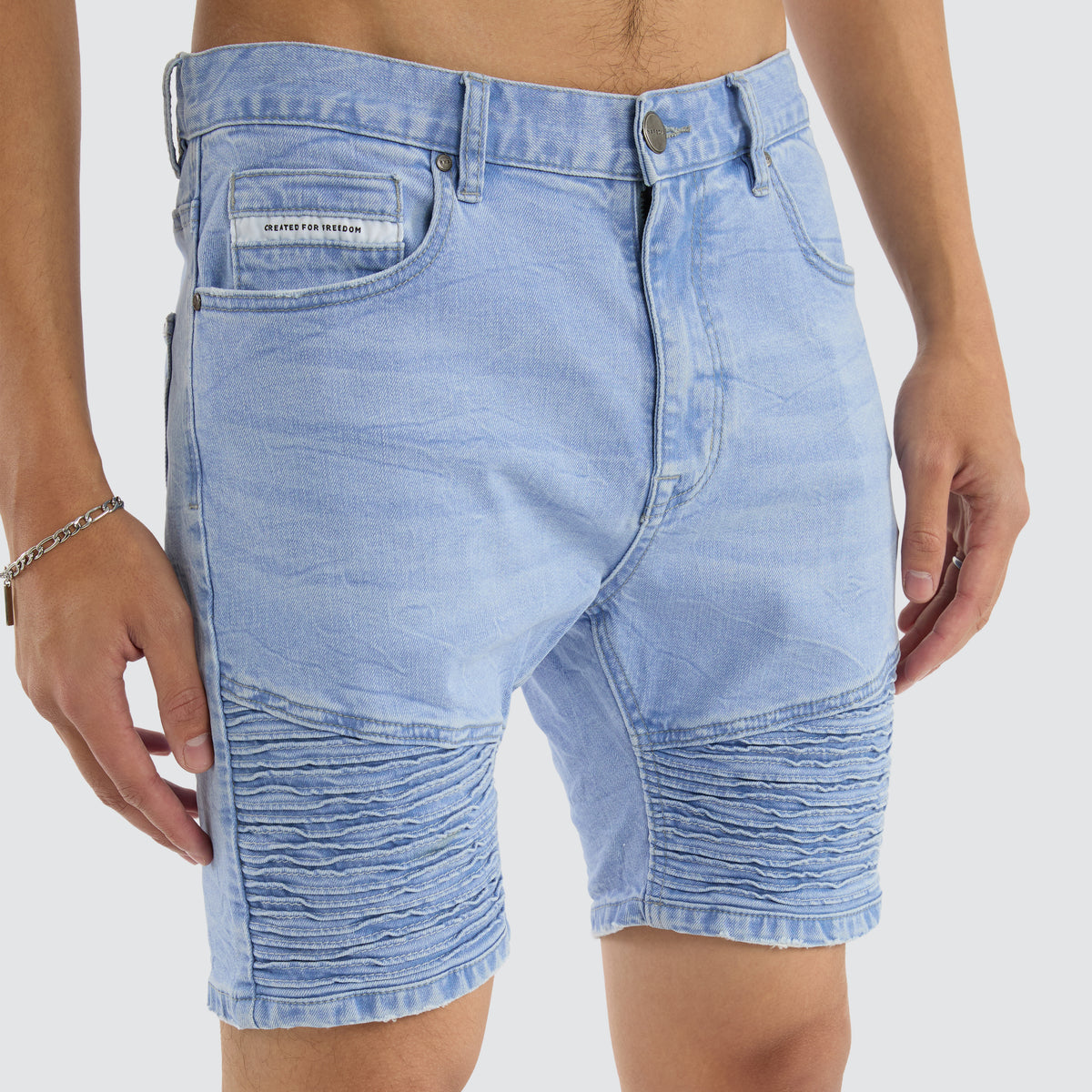 Spitfire Denim Shorts in Elgin Blue | Nena and Pasadena | NXP