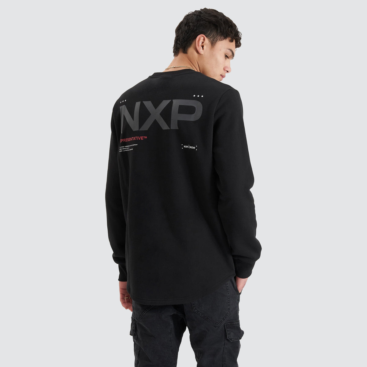 NXP Adjacent Dual Curve Sweater in Black - Nena and Pasadena | NXP