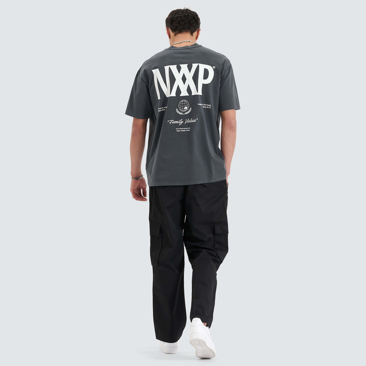 NXP Arctic Heavy Box Fit Tee in Asphalt - Nena and Pasadena | NXP