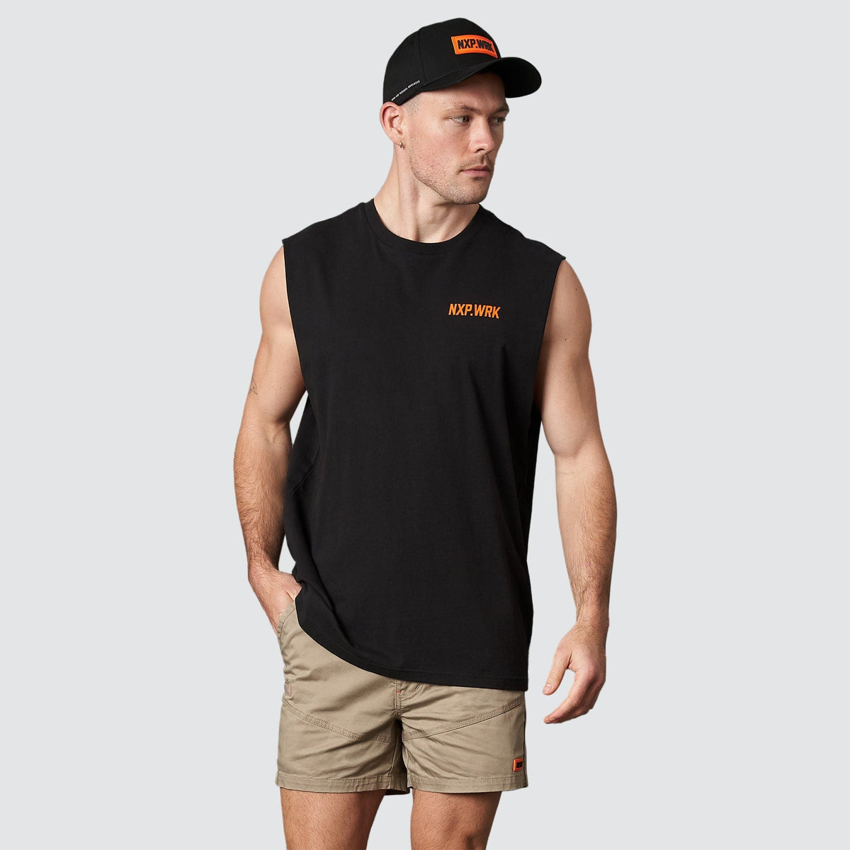 Blueprint Relaxed Muscle in Solid Black - NXP WORKWEAR | NXP