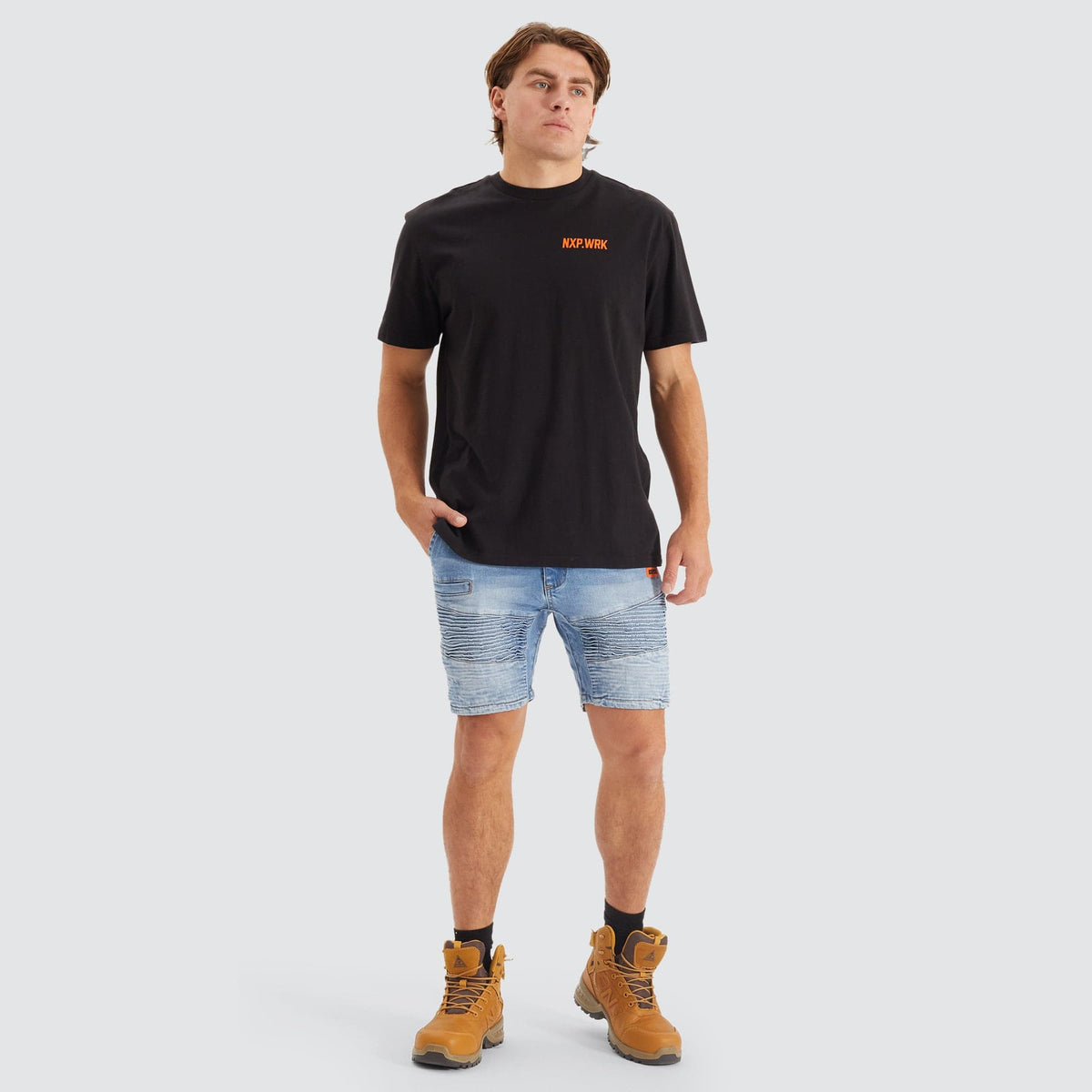 Bobcat Denim Shorts in Mid Blue - NXP WORKWEAR | NXP