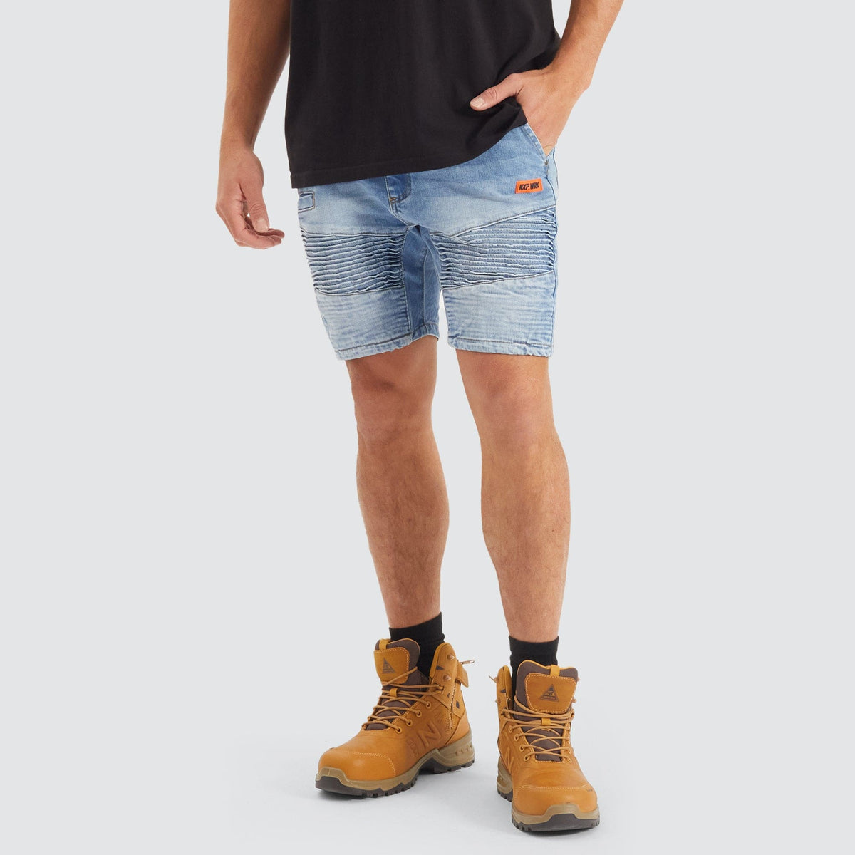 Bobcat Denim Shorts in Mid Blue - NXP WORKWEAR | NXP