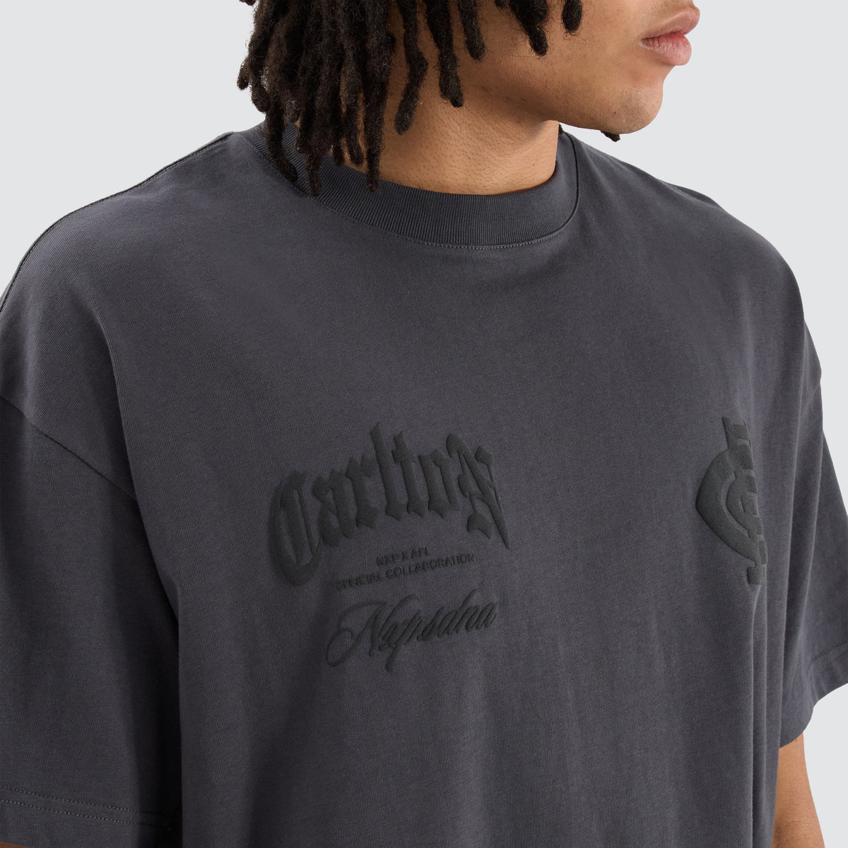 Carlton Blues NXP x AFL Heavy Raptor Tee in Asphalt | NXP