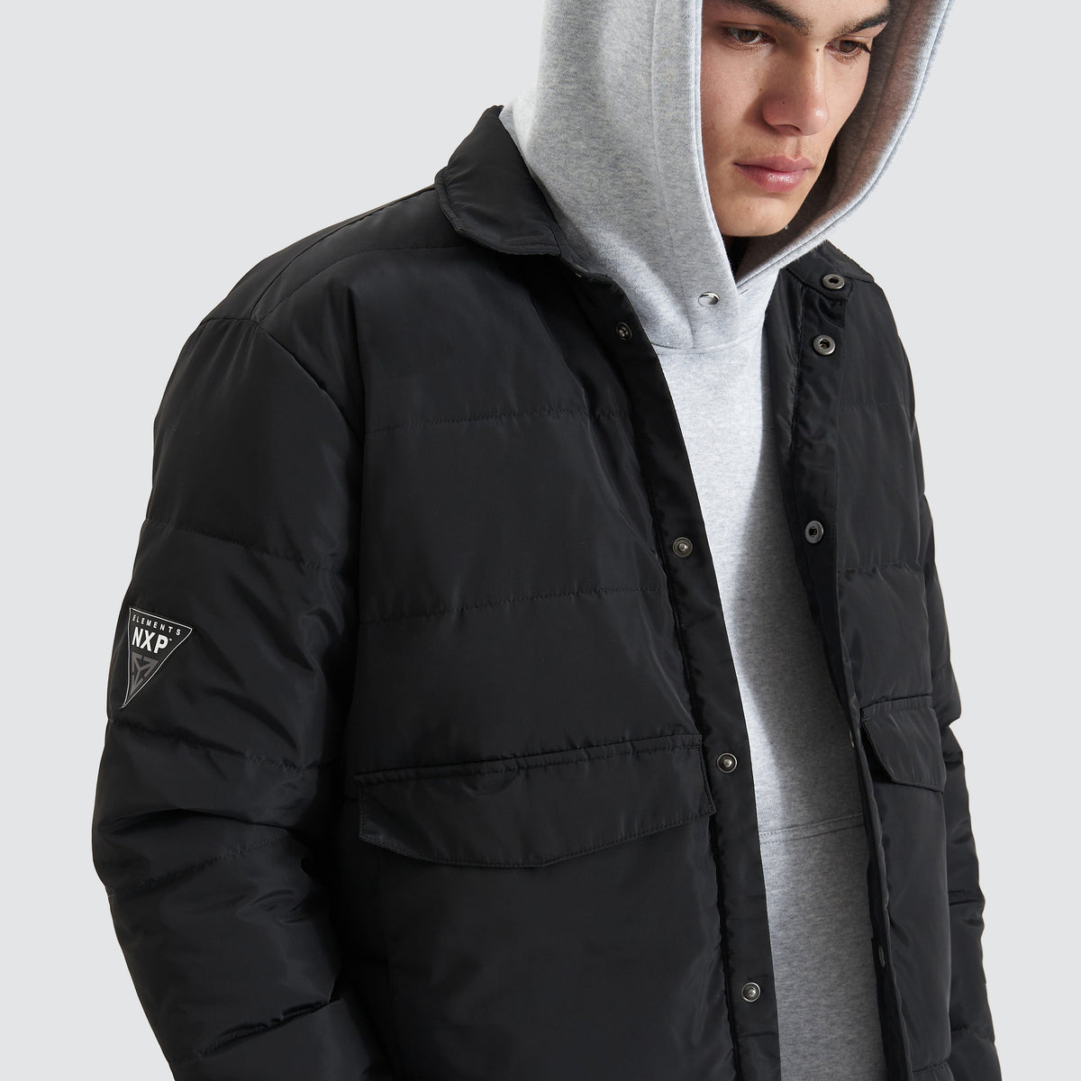 NXP Context Puffer Shirt in Jet Black - Nena and Pasadena | NXP