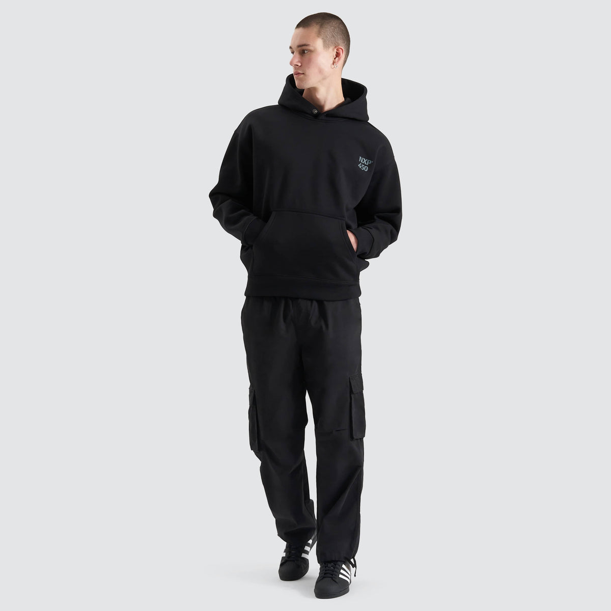 NXP Core Line Box Fit Hoodie in Black - Nena and Pasadena | NXP
