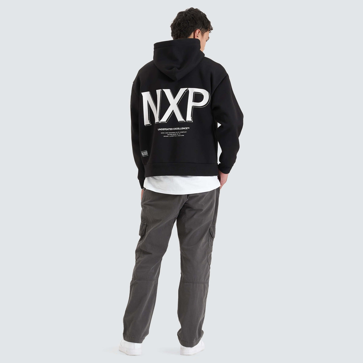 NXP Diagram Box Fit Hoodie in Jet Black - Nena and Pasadena | NXP