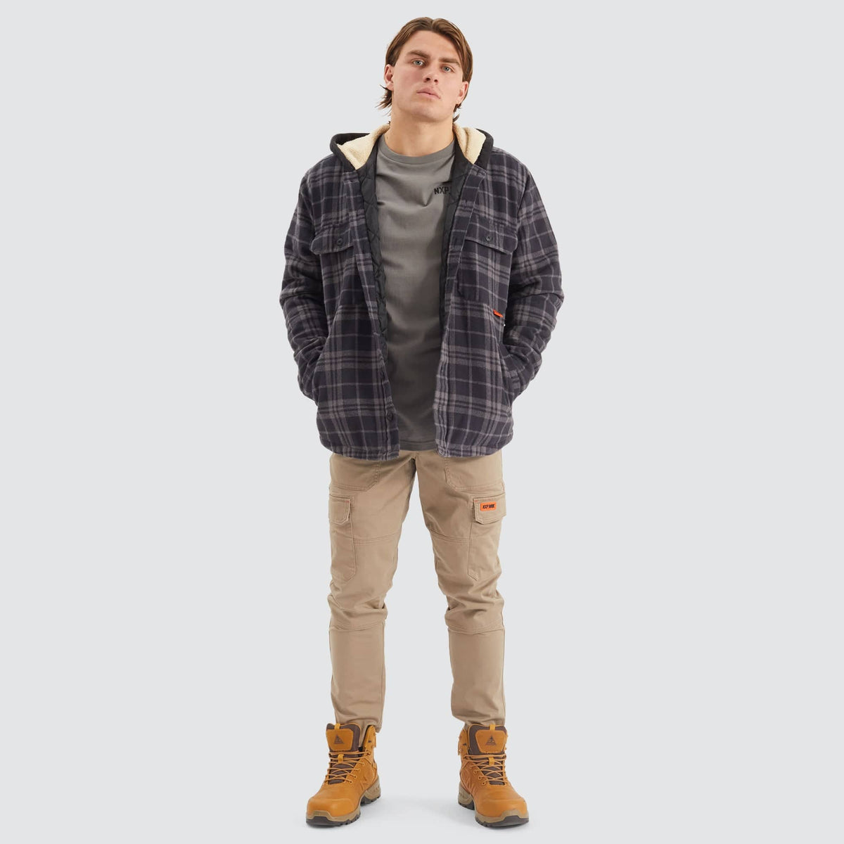 Dimension Worker Jacket in Black Check - NXP WORKWEAR | NXP