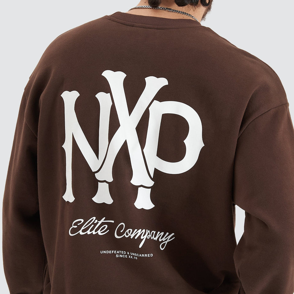 Exposed Heavy Box Fit Sweater Shaved Chocolate - NXP | NXP