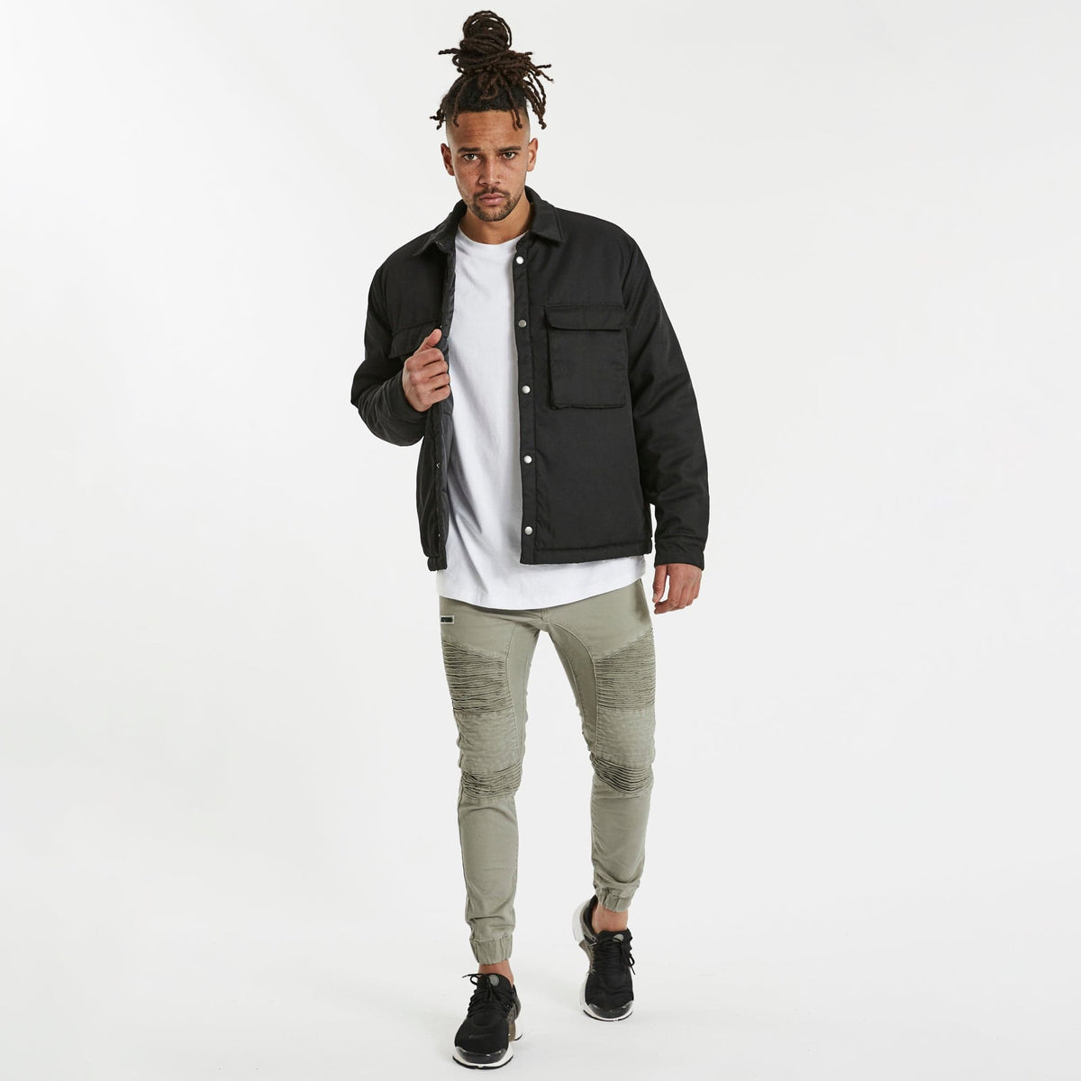 Ghost Town Worker Jacket in Pigment Asphalt | Nena and Pasadena | NXP