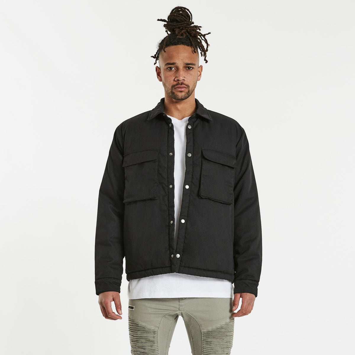 Ghost Town Worker Jacket in Pigment Asphalt | Nena and Pasadena | NXP