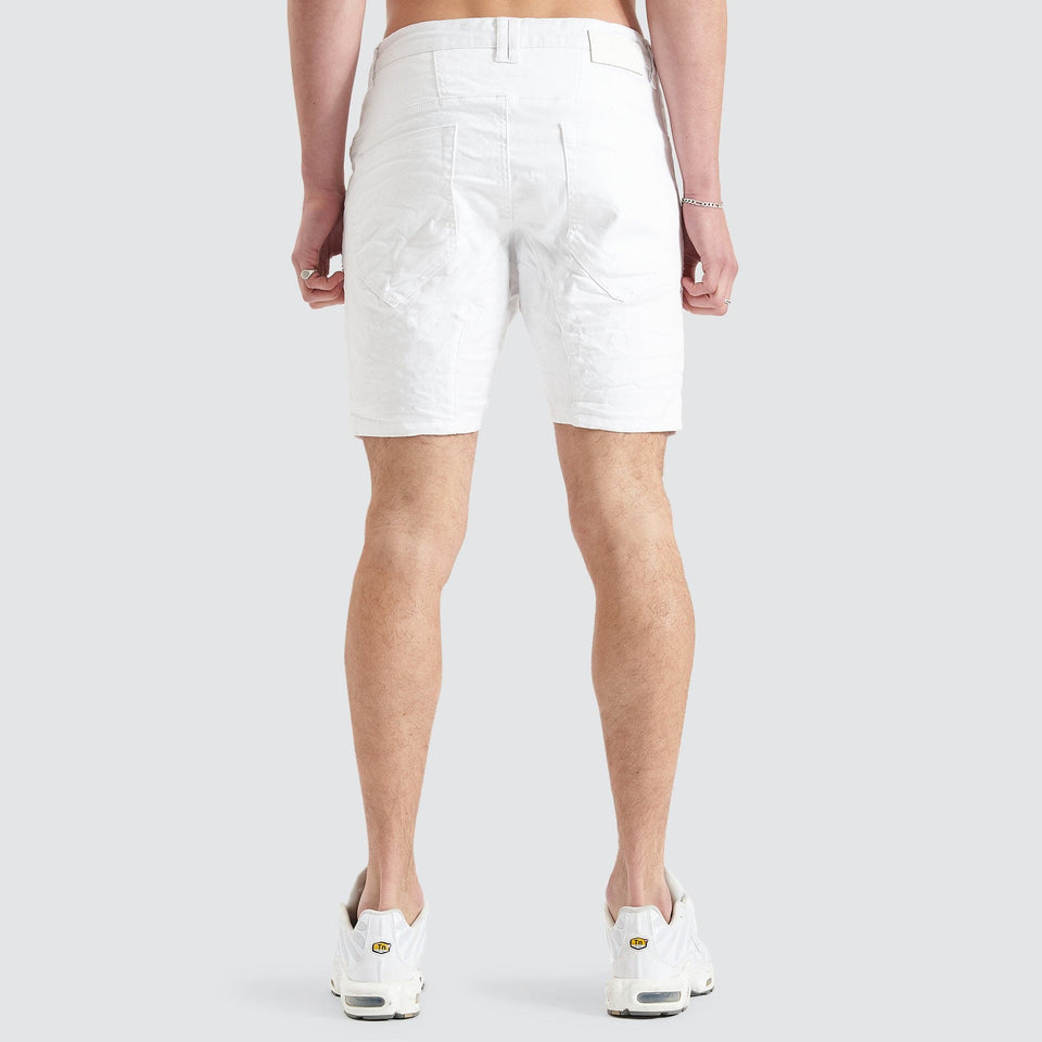 Hellcat Denim Shorts in White | Nena and Pasadena | NXP
