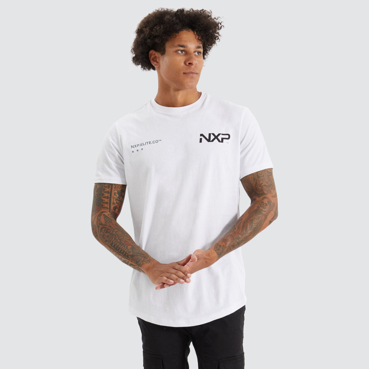 NXP Lostford Dual Curved Tee in White - Nena and Pasadena | NXP