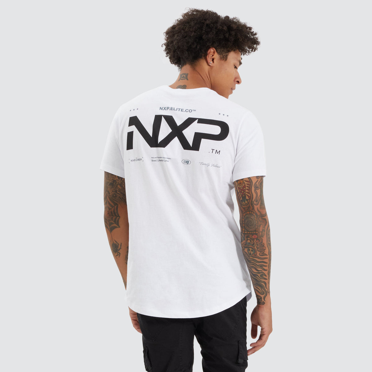 NXP Lostford Dual Curved Tee in White - Nena and Pasadena | NXP