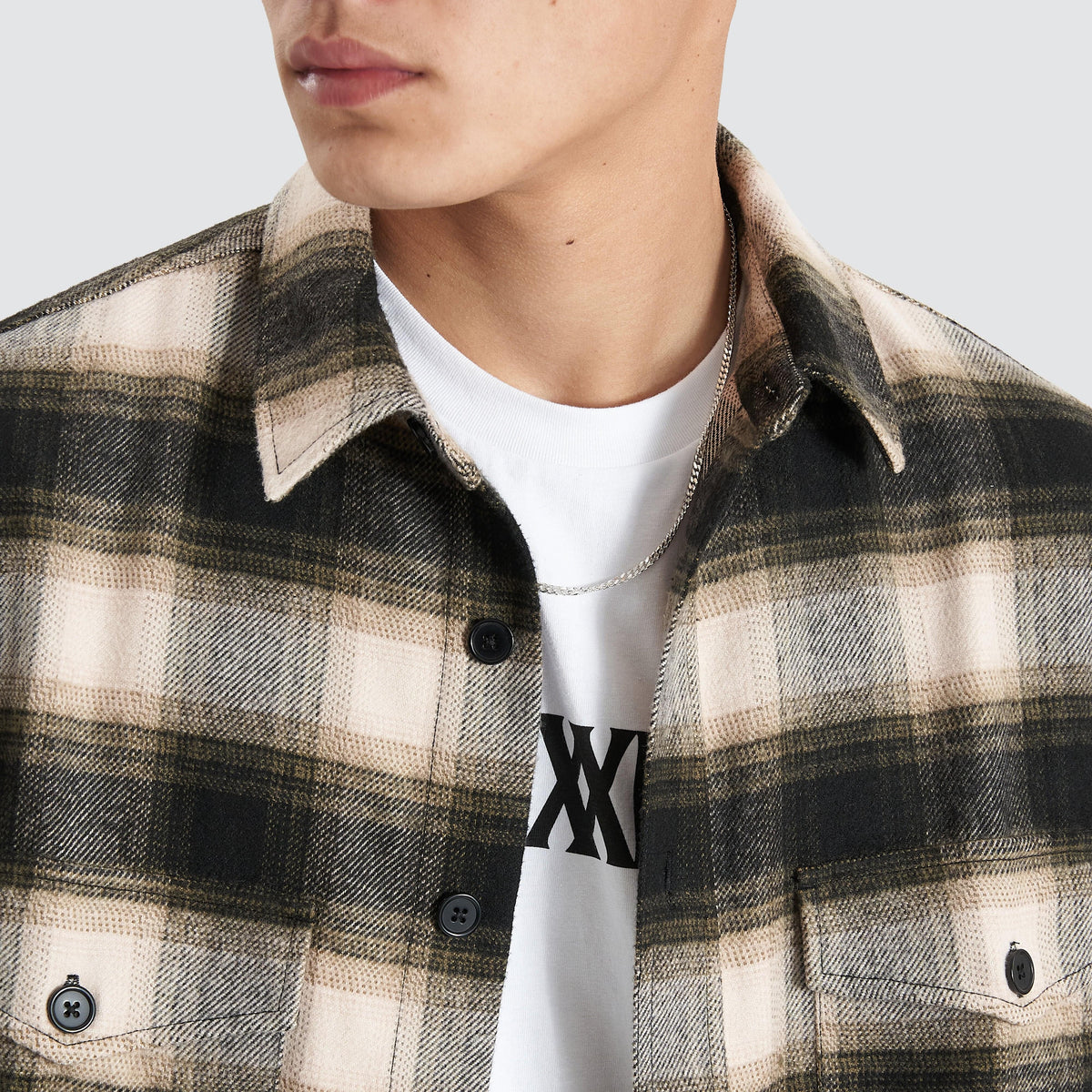 NXP Parametrix Overshirt in White Check - Nena and Pasadena | Nena And ...