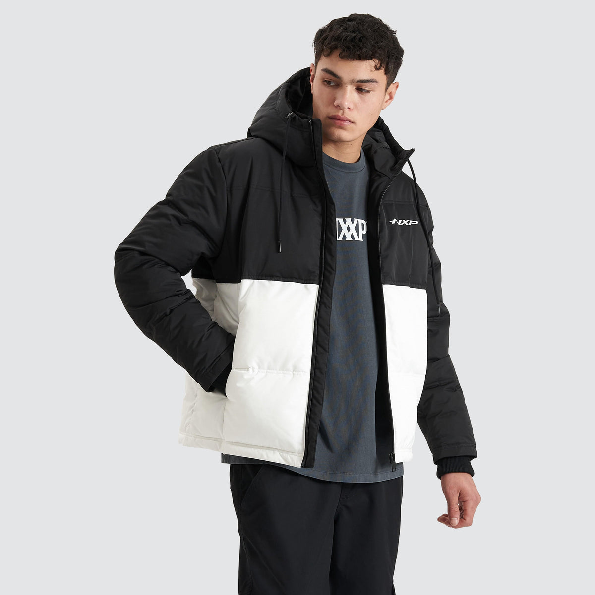 NXP Pavilion Hooded Puffer Jacket in Black - Nena & Pasadena | NXP