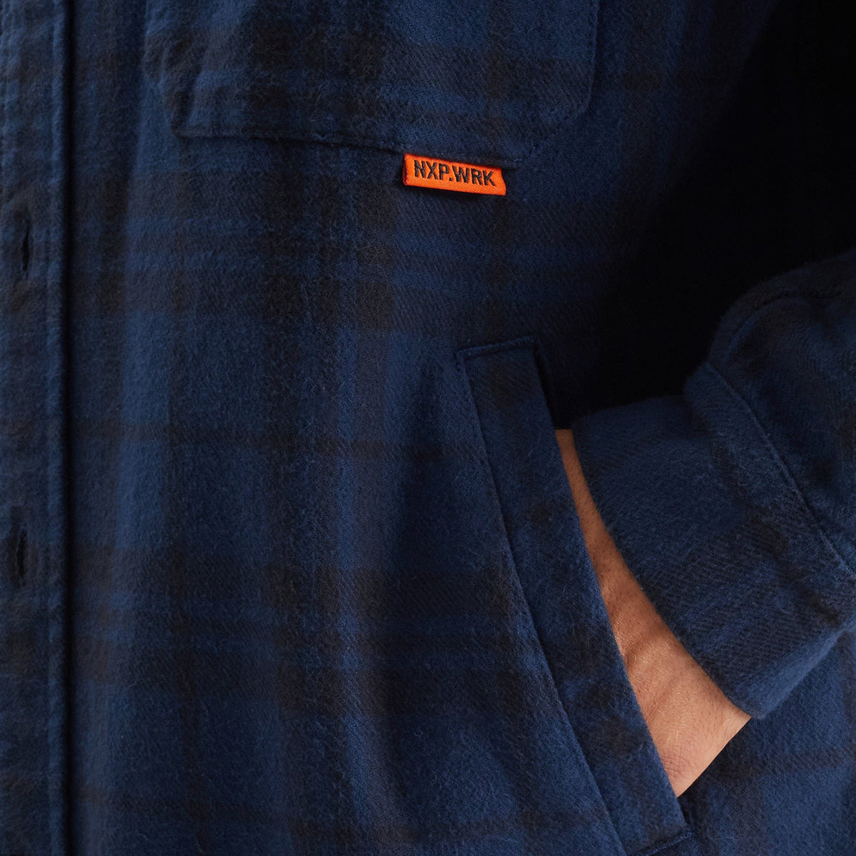 Platform Worker Shirt in Navy Check - NXP WORKWEAR | NXP