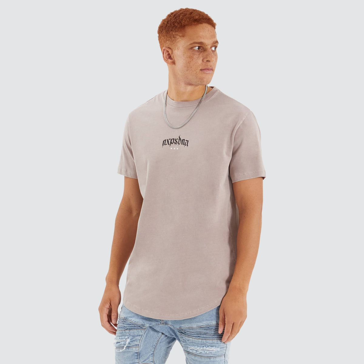 Prime Dual Curved Tee in Pigment Etherea Brown | NXP
