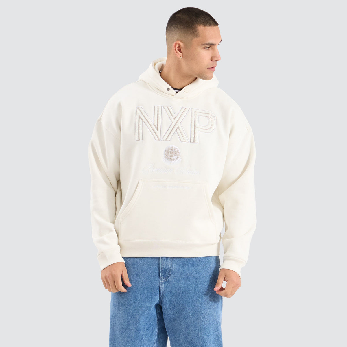 NXP Rapid Box Fit Hoodie in Off-White Tofu | NXP