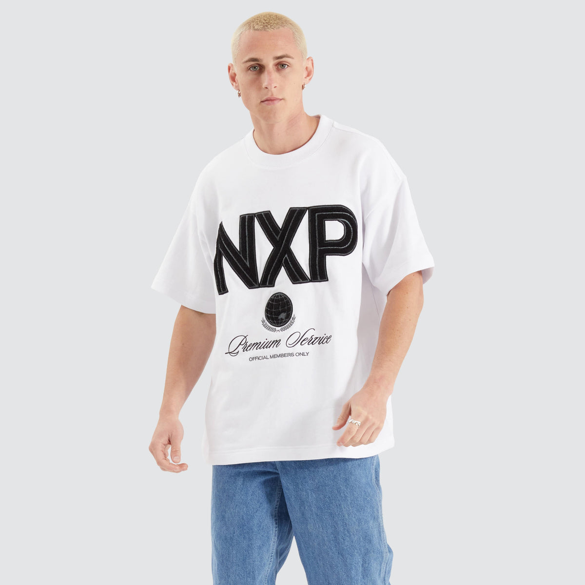 NXP Service Loopback Raptor Tee in White - Nena and Pasadena | NXP