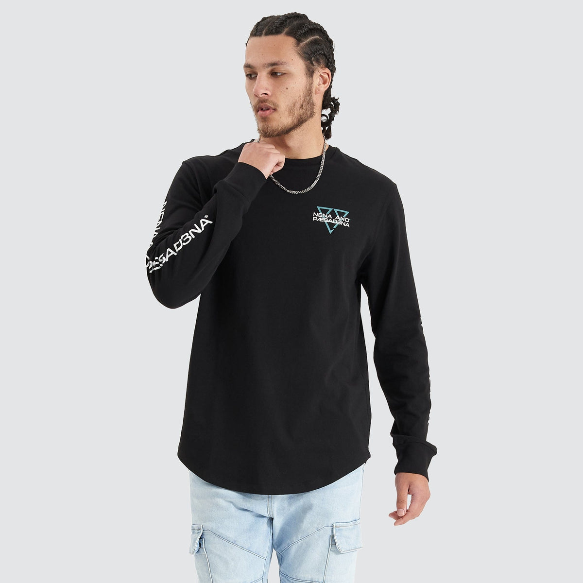 Squared Heavy Cape Back LS Tee Jet Black - NXP | NXP